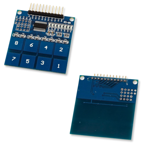 Mikrobot | TTP226 capacitive touch keyboard with 8 buttons for Arduino