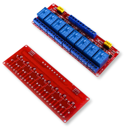 Mikrobot | 8-channel 5V 10A relay module controlled by LL/HL low/high state
